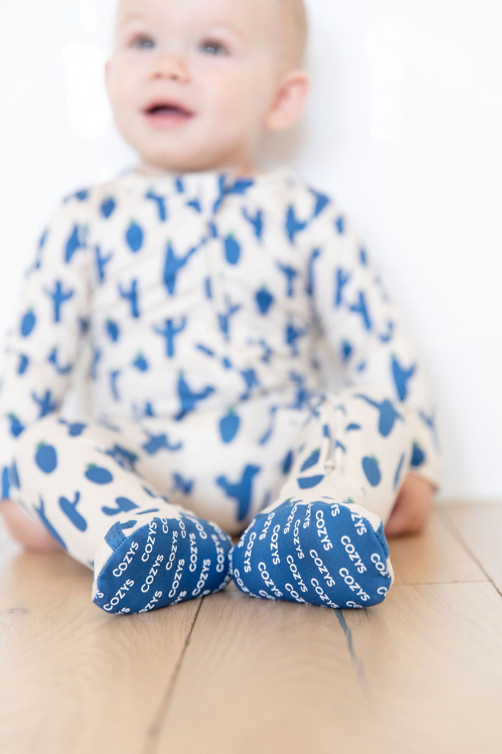 PHOENIX CACTUS (BLUE) | FOOTIE ONE PIECE – COZYS